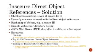 OWASP Top 10 2017 - New Vulnerabilities | PPT
