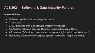 OWASP Top 10 2021 Presentation (Jul 2022) | PPTX