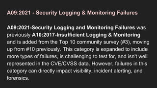 OWASP Top 10 2021 Presentation (Jul 2022) | PPTX