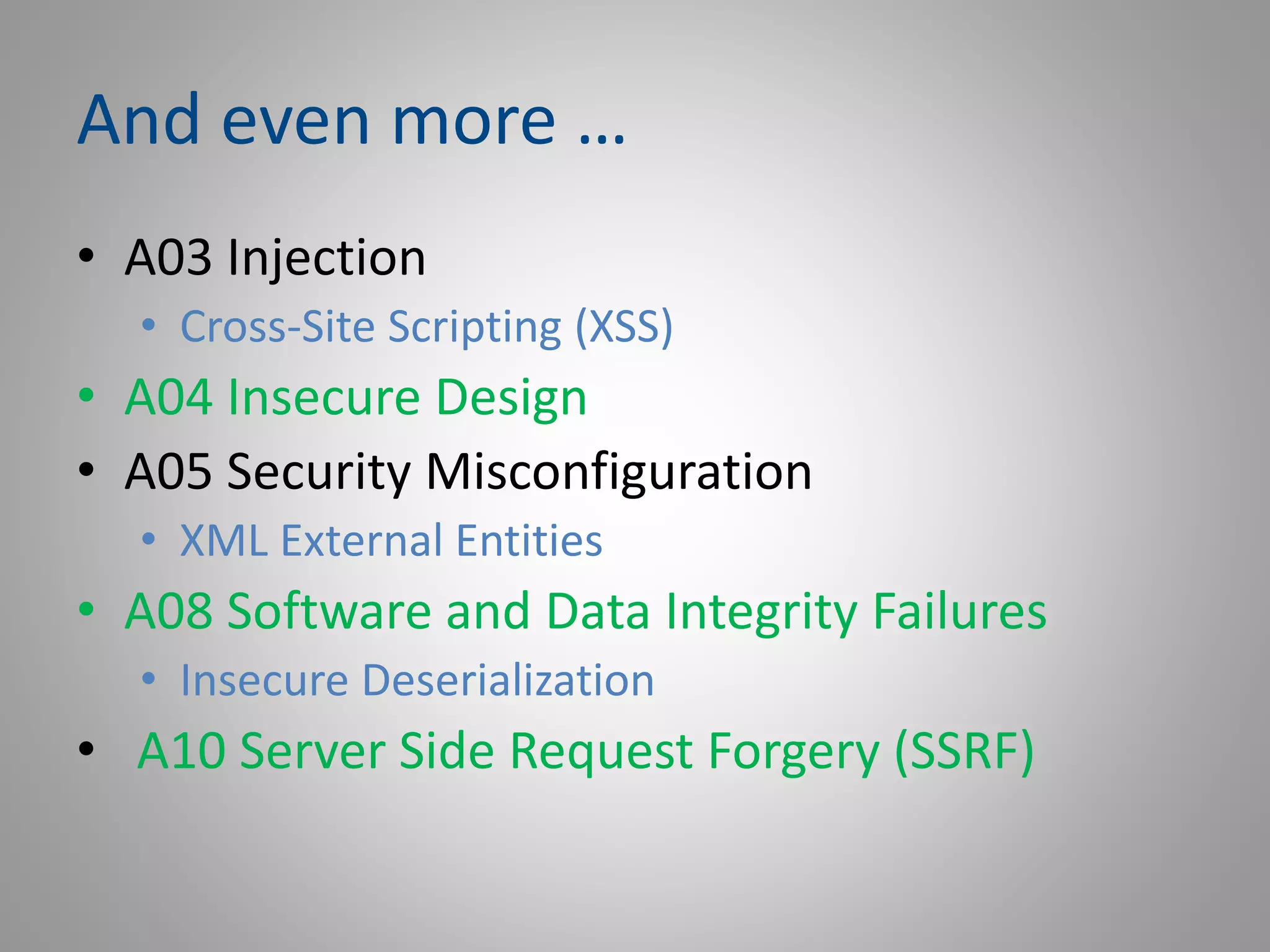 OWASP Top 10 2021 What's New | PPTX