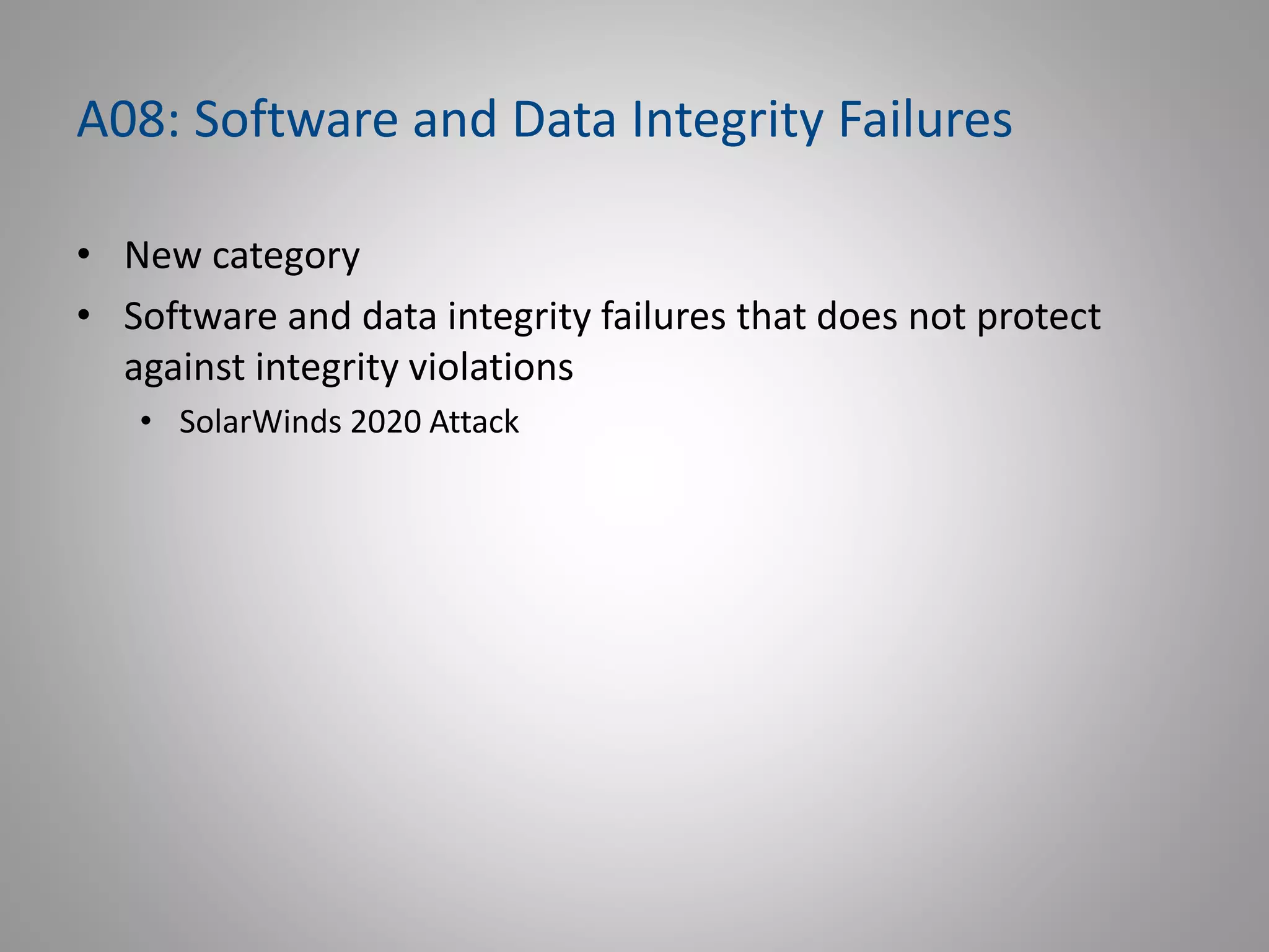 OWASP Top 10 2021 What's New | PPTX