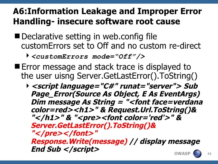 OWASP Top 10 And Insecure Software Root Causes