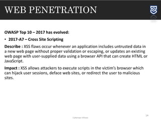 Owasp top 10 Vulnerabilities by cyberops infosec | PPT