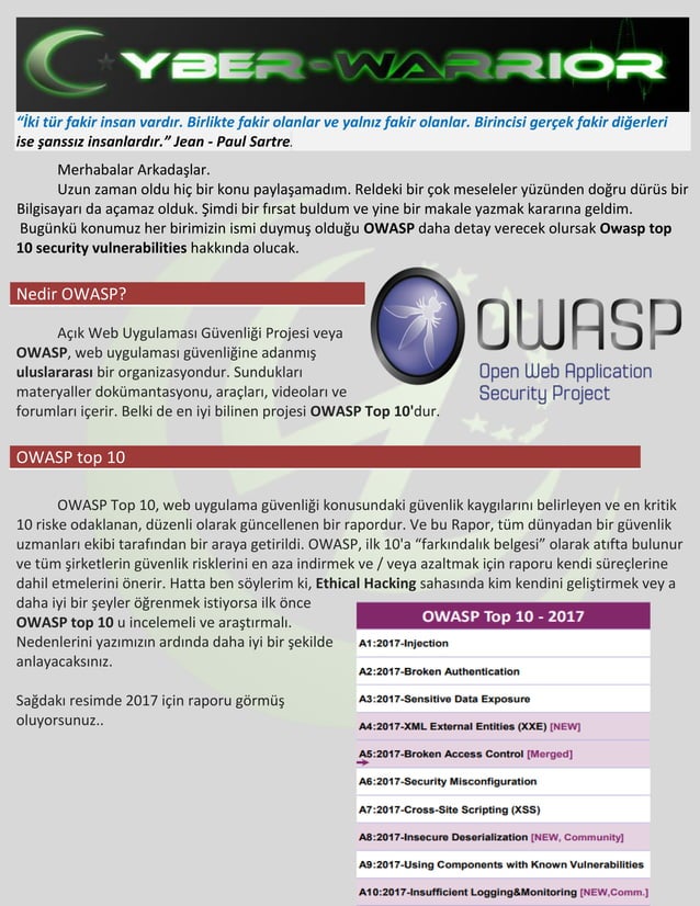 Owasp top 10 inceleme | PDF