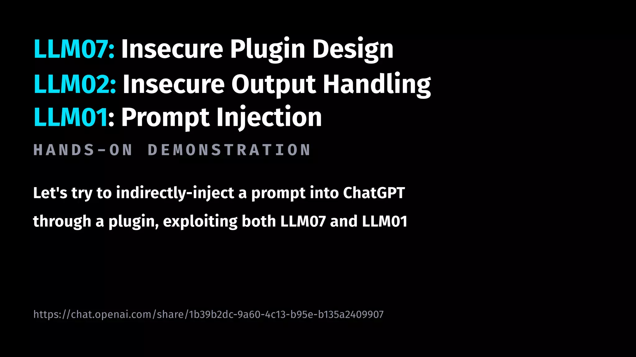 OWASP TOP 10 LLM - Hands-on Workshop [Stefano Amorelli - Tallinn BSides 2023] | PDF