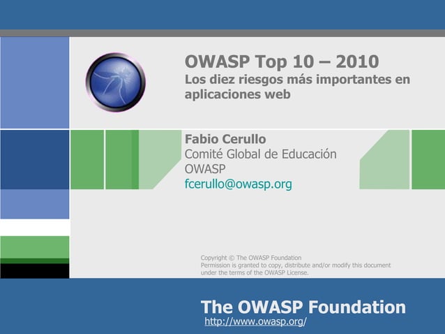 Owasp Top10 Spanish | PPT