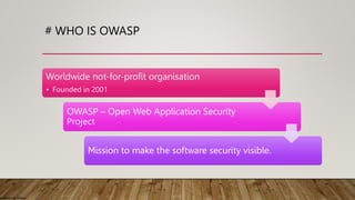 OWASP TOP 10 VULNERABILITIS | PPTX | Web Development | Internet