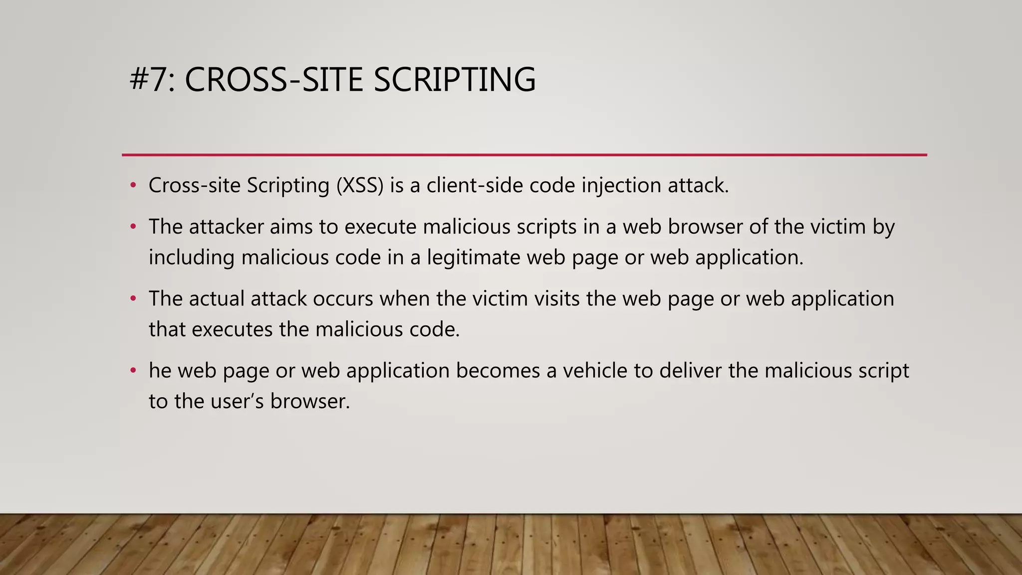 Owasp Top 10 Vulnerabilities Pptx Web Development Internet