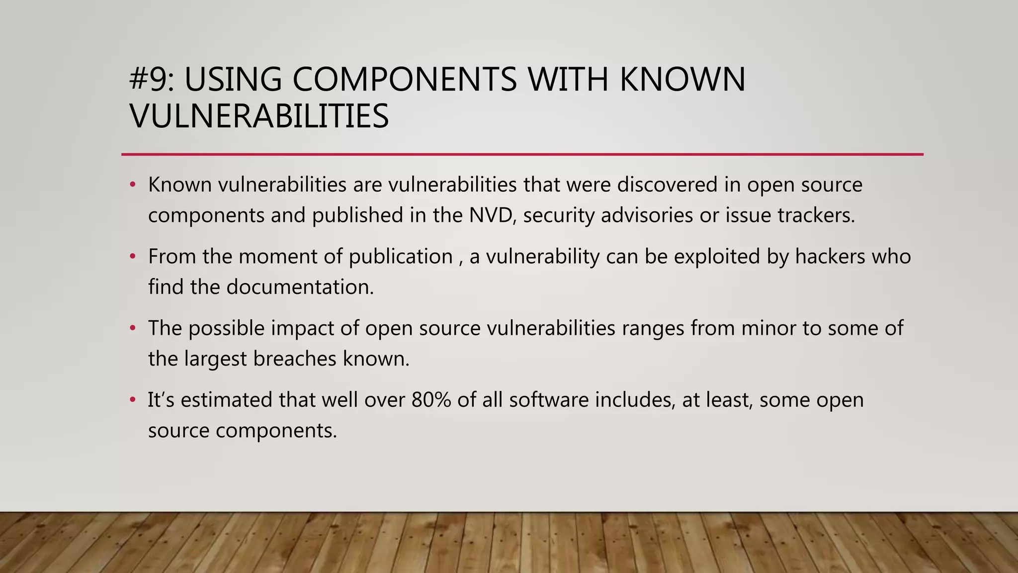 Owasp Top 10 Vulnerabilities Pptx Web Development Internet