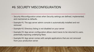 Owasp top 10 vulnerabilities | PPTX
