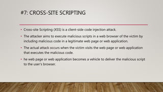 Owasp top 10 vulnerabilities | PPTX