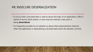 Owasp top 10 vulnerabilities | PPTX
