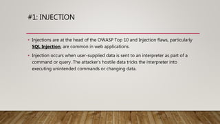 Owasp top 10 vulnerabilities | PPTX