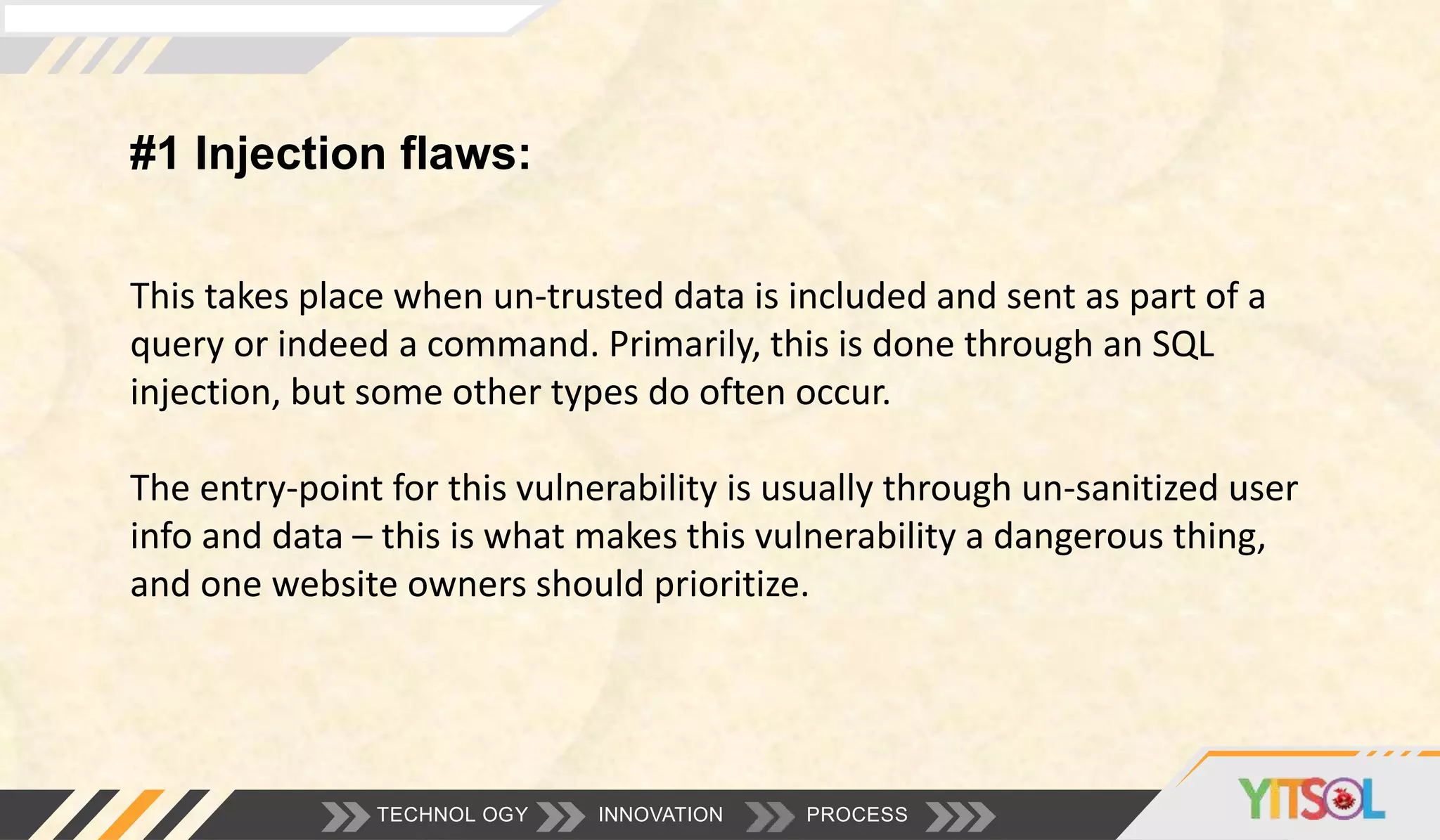 Owasp Top 10 Vulnerabilities List | PPTX