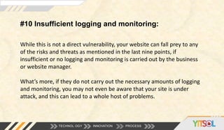 Owasp Top 10 Vulnerabilities List | PPTX