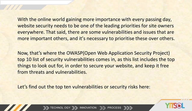 Owasp Top 10 Vulnerabilities List | PPTX