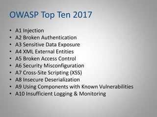 OWASP Top Ten 2017 | PPTX