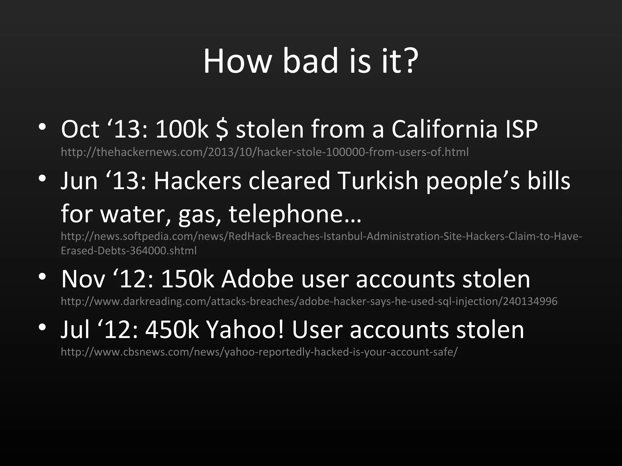 Owasp Top 10 A1: Injection | PPTX