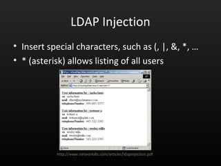 Owasp Top 10 A1: Injection | PPTX