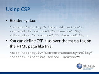 [Wroclaw #2] Web Application Security Headers | PPT
