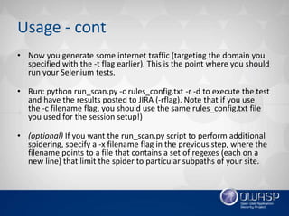 Scripts that automate OWASP ZAP as part of a continuous delivery pipeline | PPT