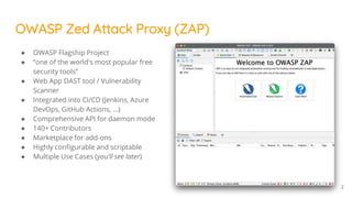 OWASP ZAP Workshop for QA Testers | PPTX