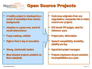 ObjectWeb explained: succeeding with open source middleware | PPT