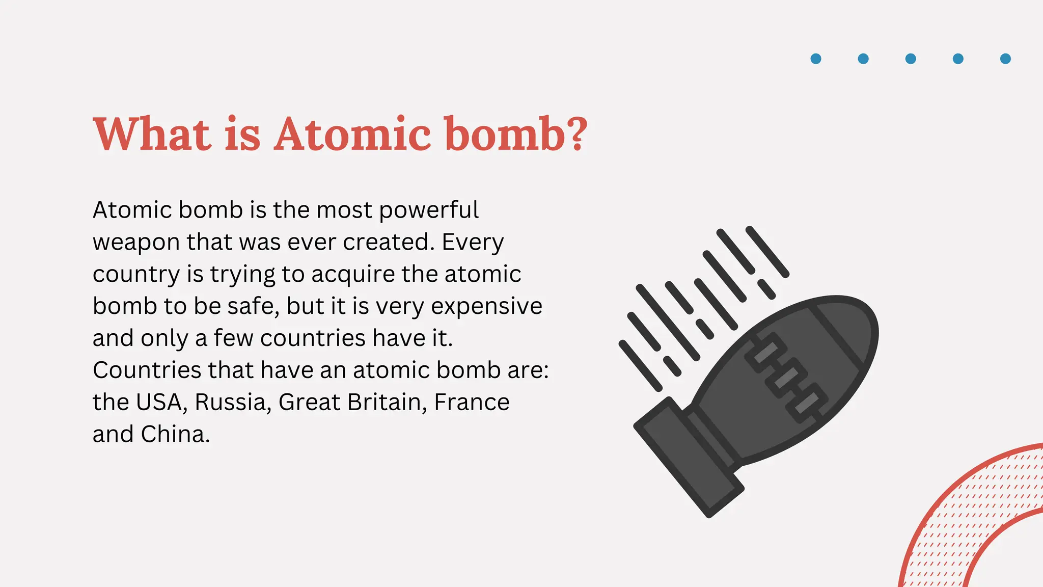 From gunpowder to atomic bomb - our opinion | PPT