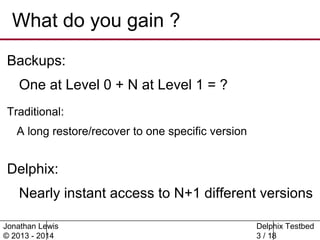 Jonathan Lewis explains Delphix | PPT