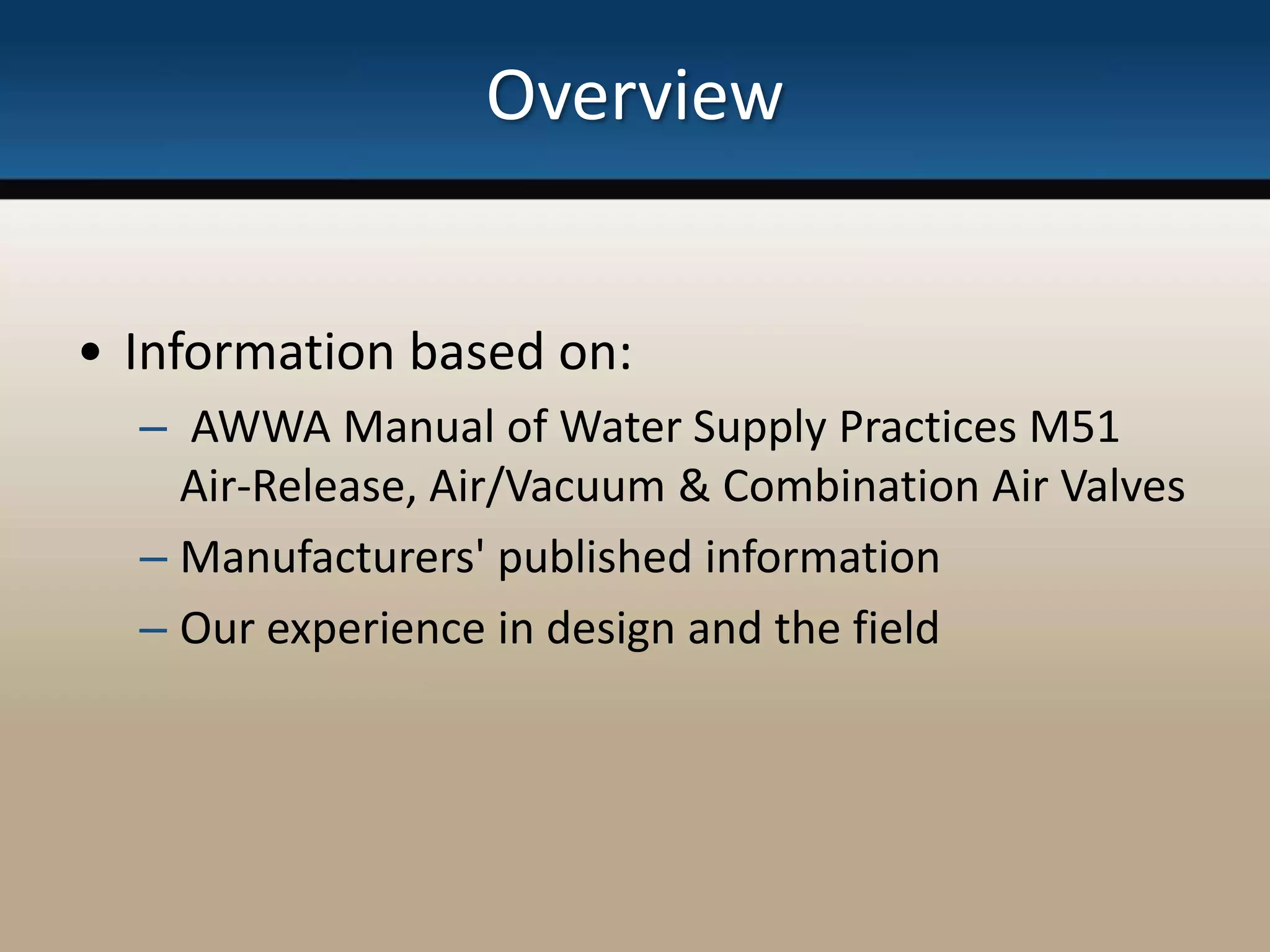 Air Valve Basic Training | PPTX