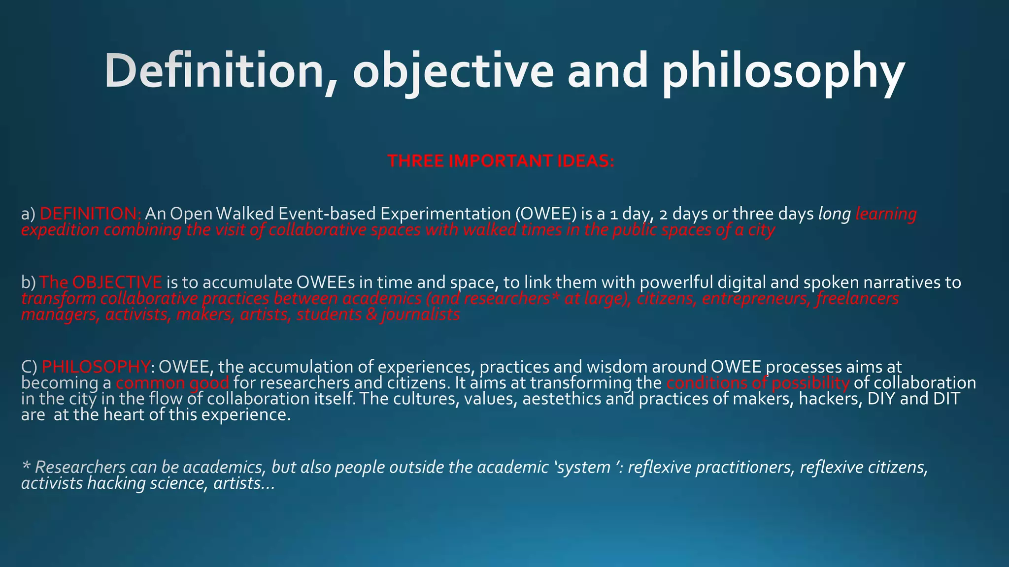 Owee tool kit i what is OWEE | PPT