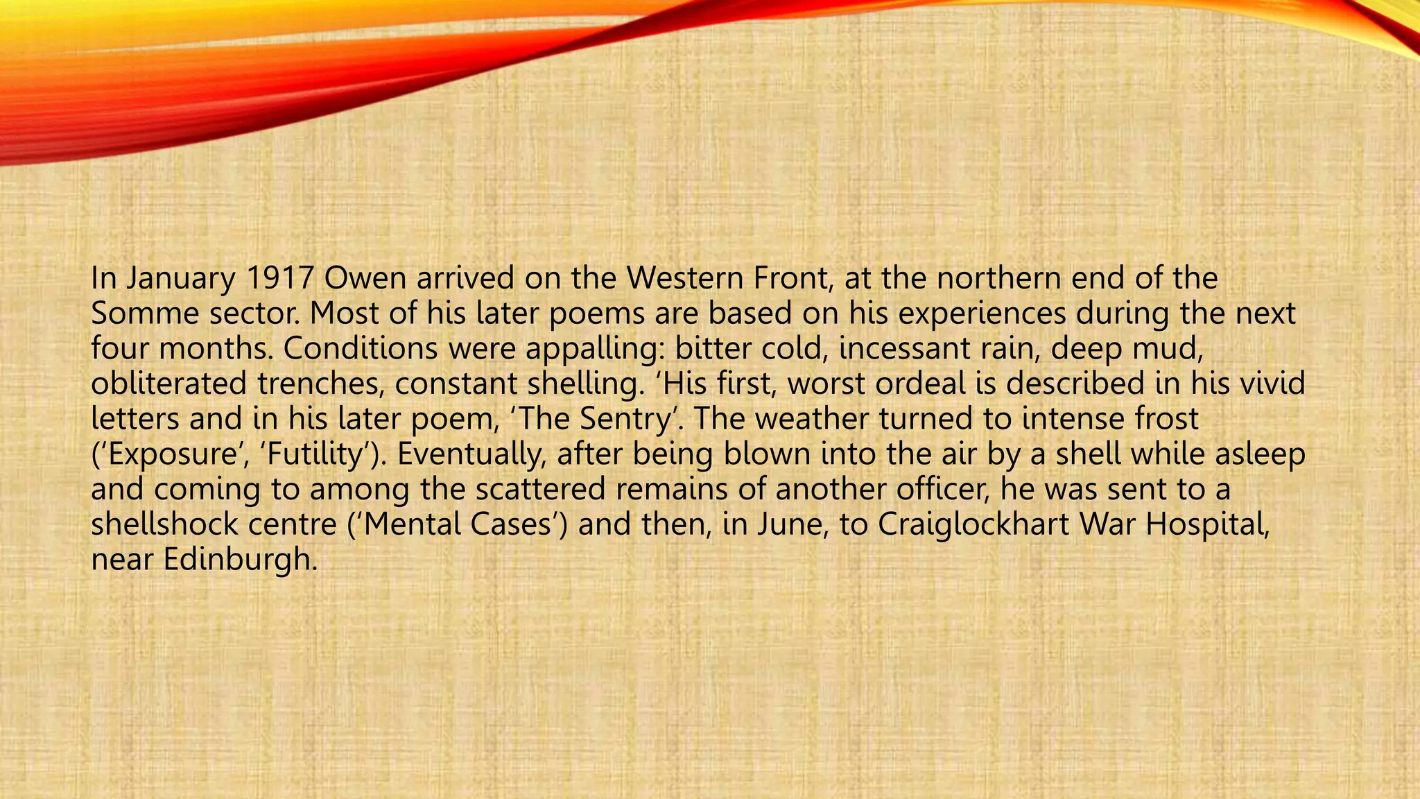 owen as a war poet | PPTX