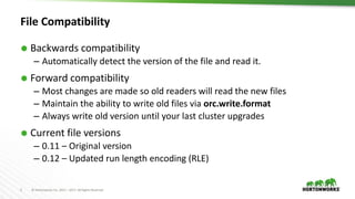 ORC File - Optimizing Your Big Data | PPT
