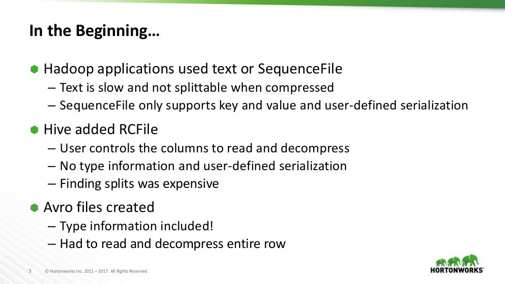 ORC File - Optimizing Your Big Data
