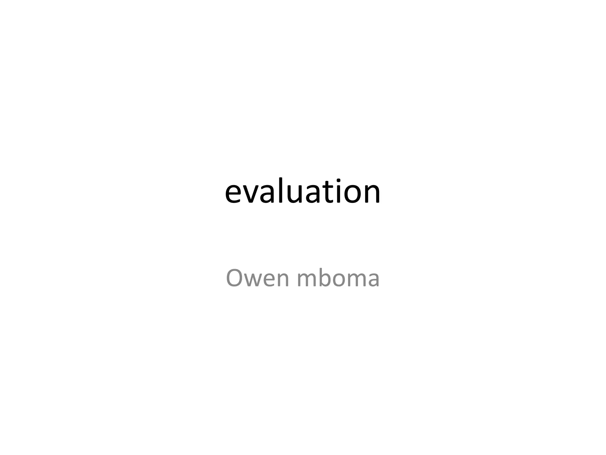 Owen real evaluation | PPT