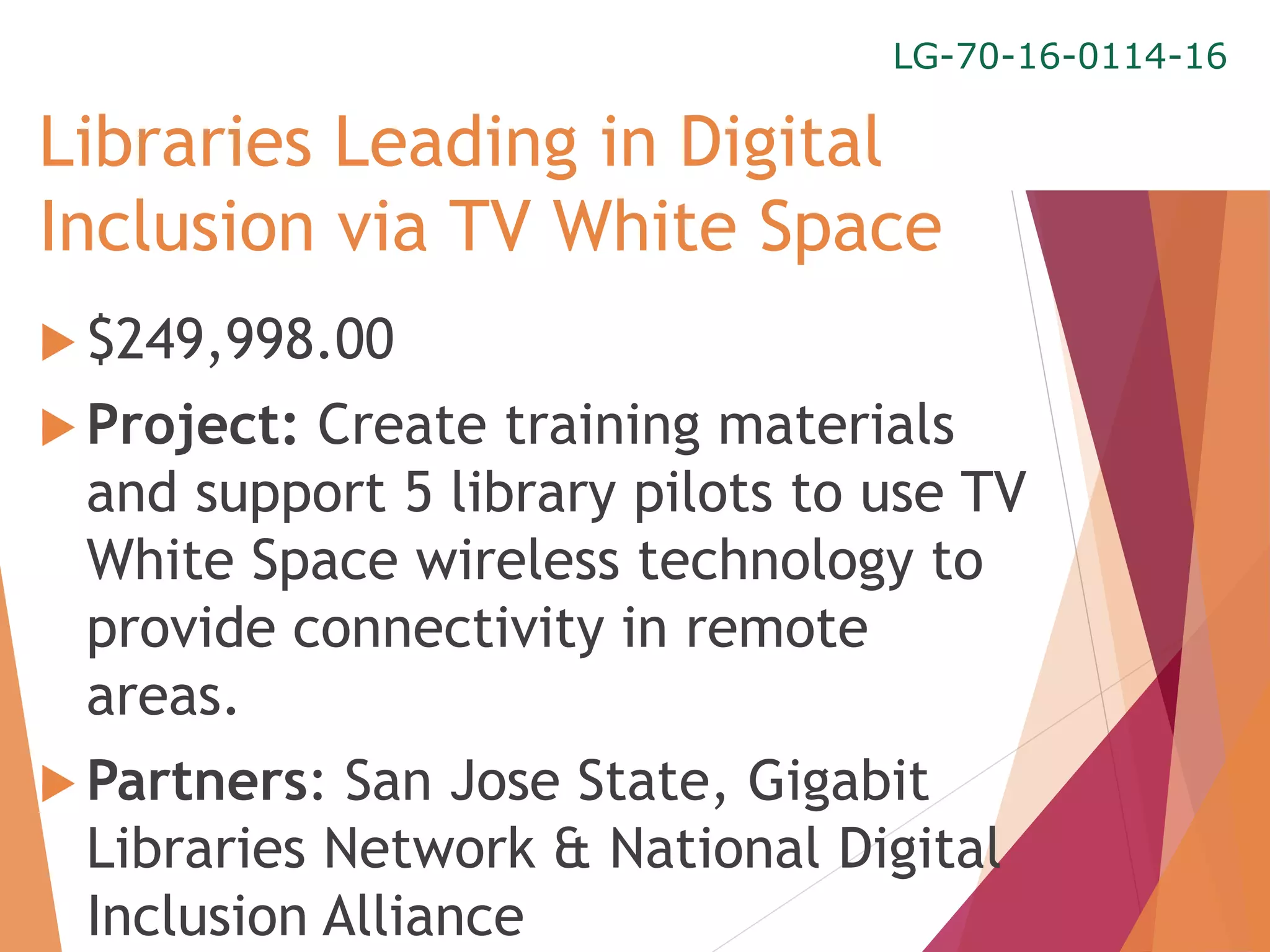 Digital Infrastructures that Embody Library Principles: The IMLS ...