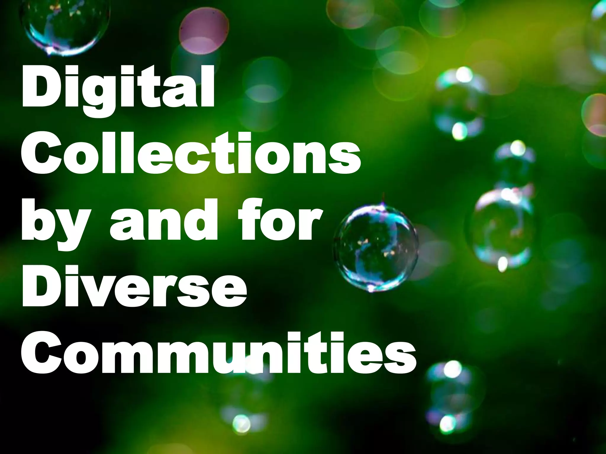Digital Infrastructures that Embody Library Principles: The IMLS ...