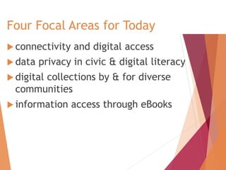 Digital Infrastructures that Embody Library Principles: The IMLS ...