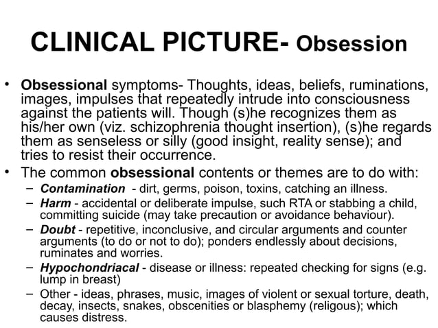 Obsessive compulsive neurosis | PPT