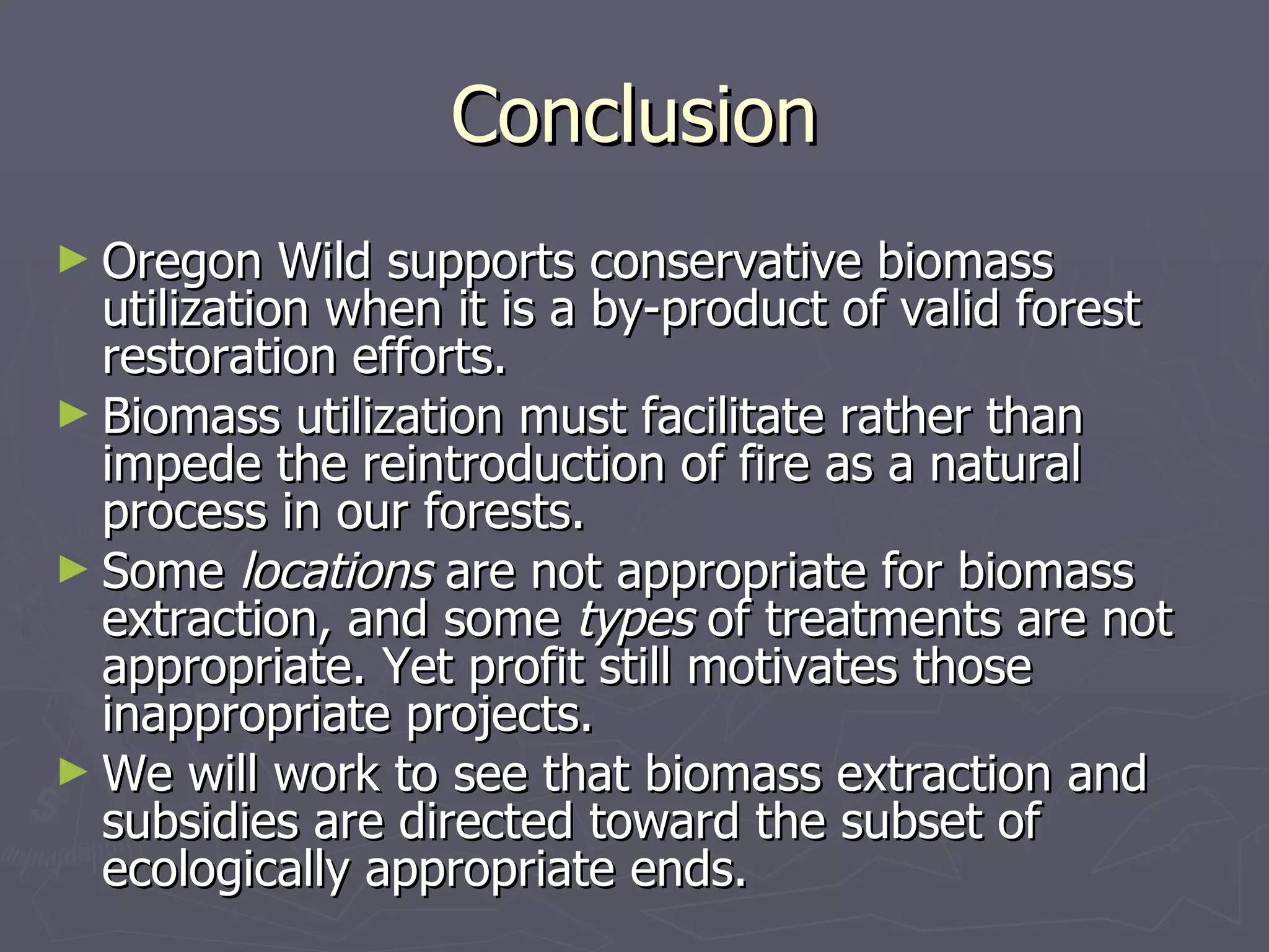 Forest Biomass Presentation | PPT