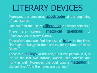 O what is that sound by W>H Auden | PPT