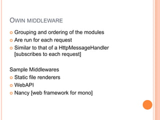 Introduction to OWIN | PPT