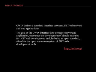 OWIN Web API with Linky | PPTX