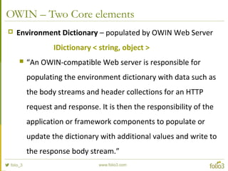 OWIN (Open Web Interface for .NET) | PPT