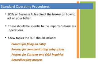 Leveraging the Customs Broker Relationship | PPT | Logistics | Business