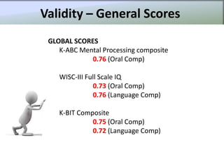 OWLS LANGUAGE SCALES | PPTX