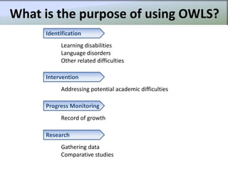 OWLS LANGUAGE SCALES | PPTX