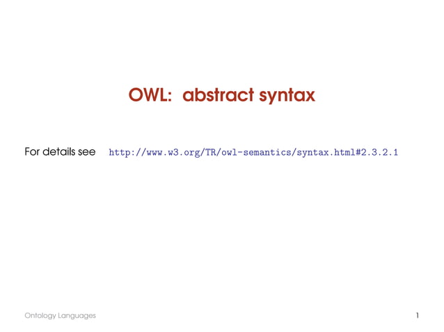 Owl syntax | PPT