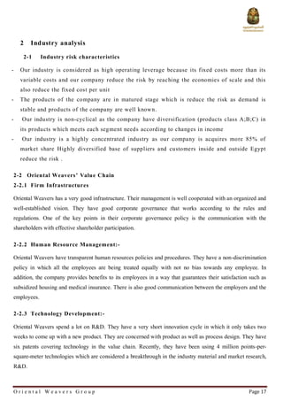 Case Study - Oriental Weavers (OW) | PDF