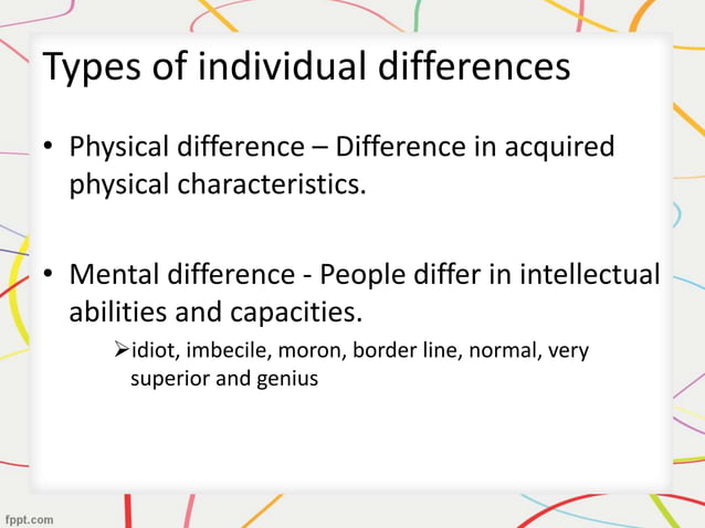Principles of Individual Differences | PPTX | Education